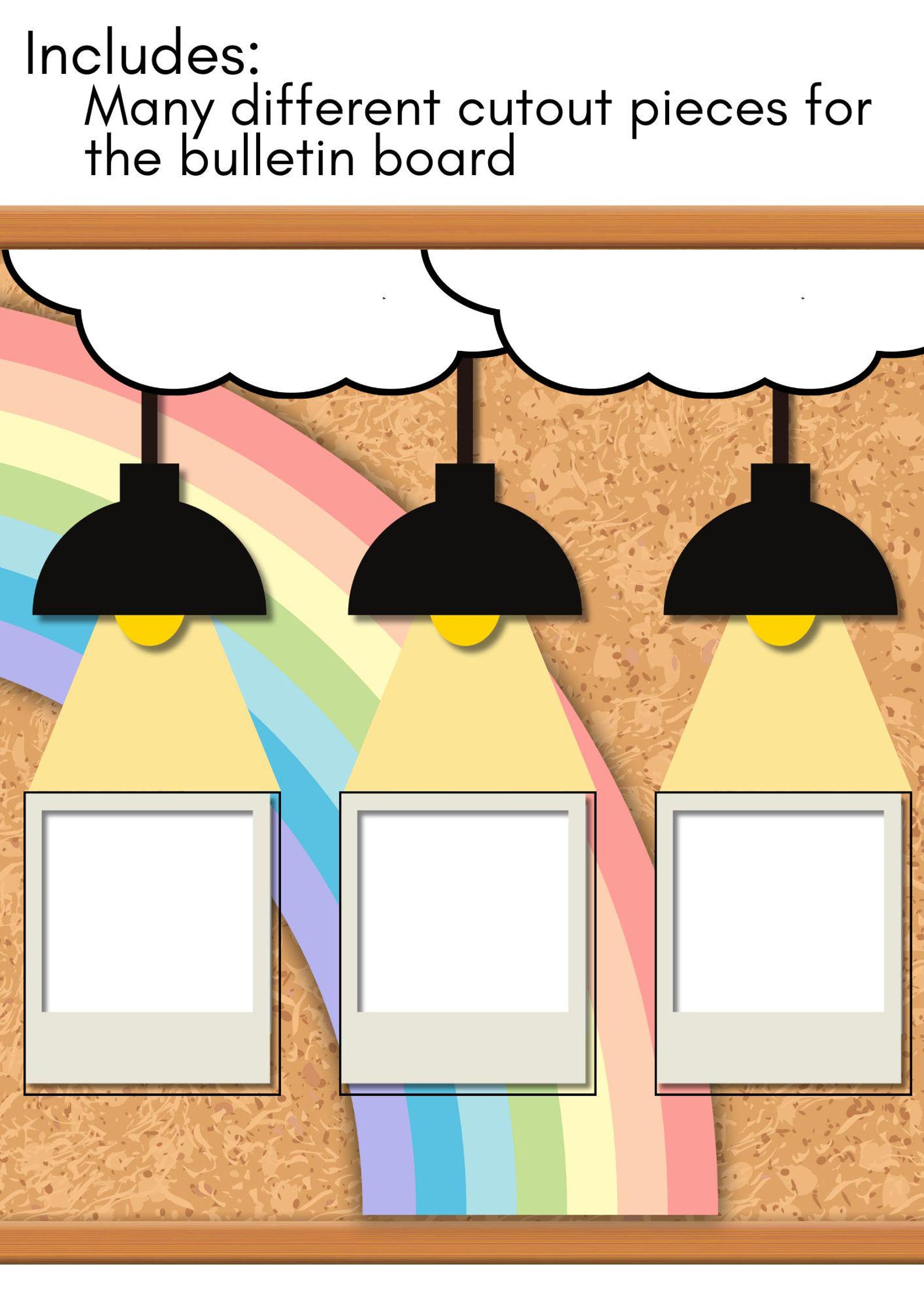 Printable Rainbow Student Spotlight Bulletin Board | Editable Canva ...