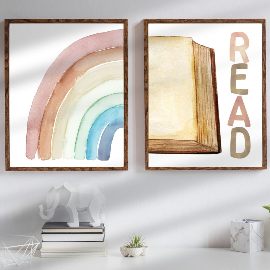 Rainbow Classroom Posters, 2 Digital Art Prints, , Homeschool Resources ...