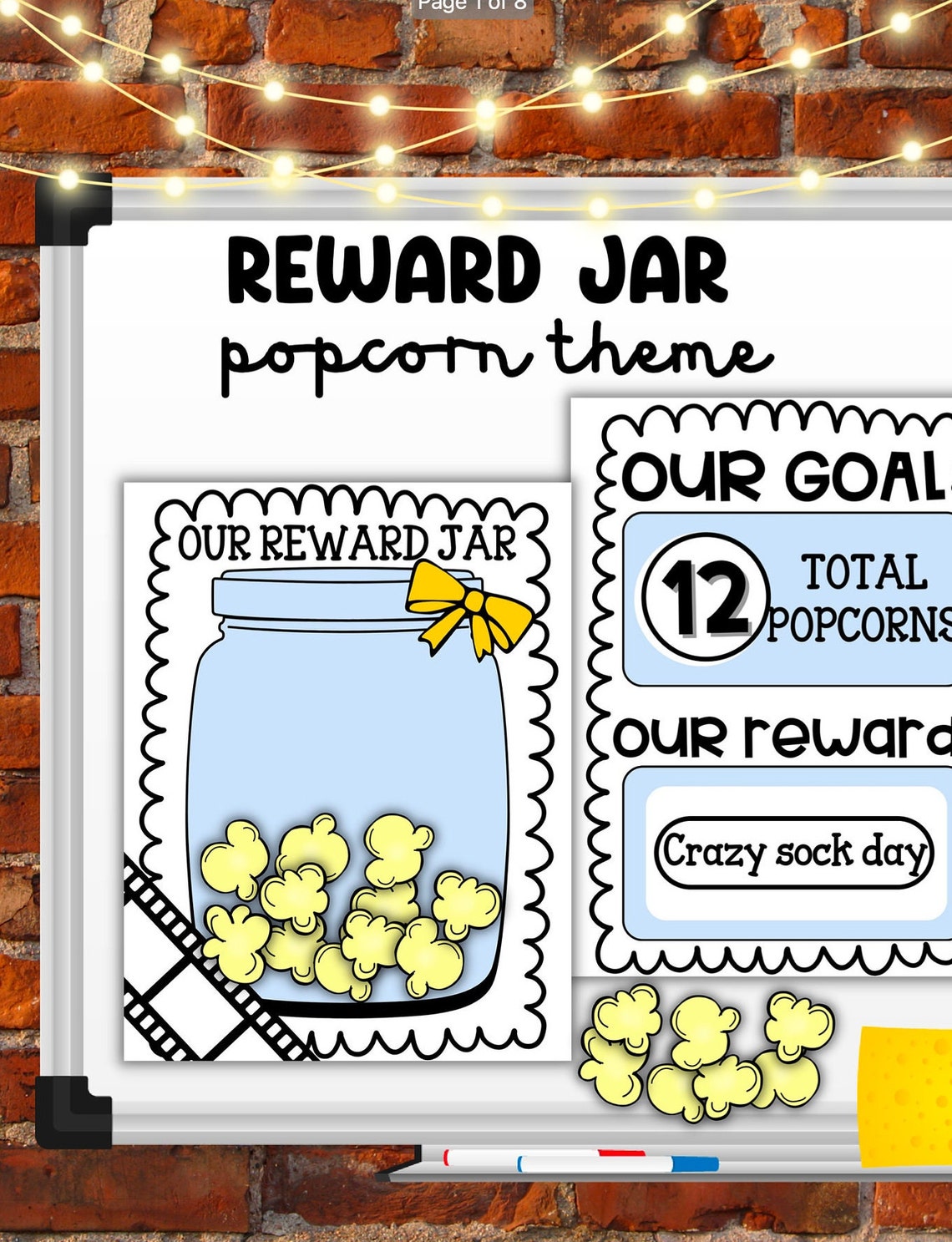 Popcorn Reward Jar, Classroom Rewards, Individual Student Rewards ...
