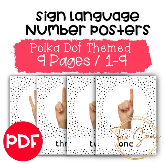 ASL Numbers Posters Classroom Posters Printable Classroom - Etsy