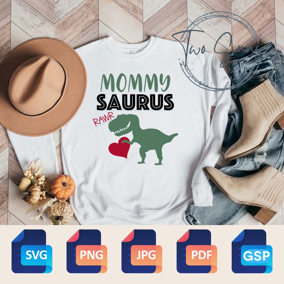 SVG File Mommysaurus SVG Cut File Silhouette Cricut Cut - Etsy