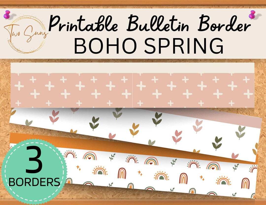 Boho Classroom Bulletin Board Border: Printable Teacher Decor (PDF) - Etsy