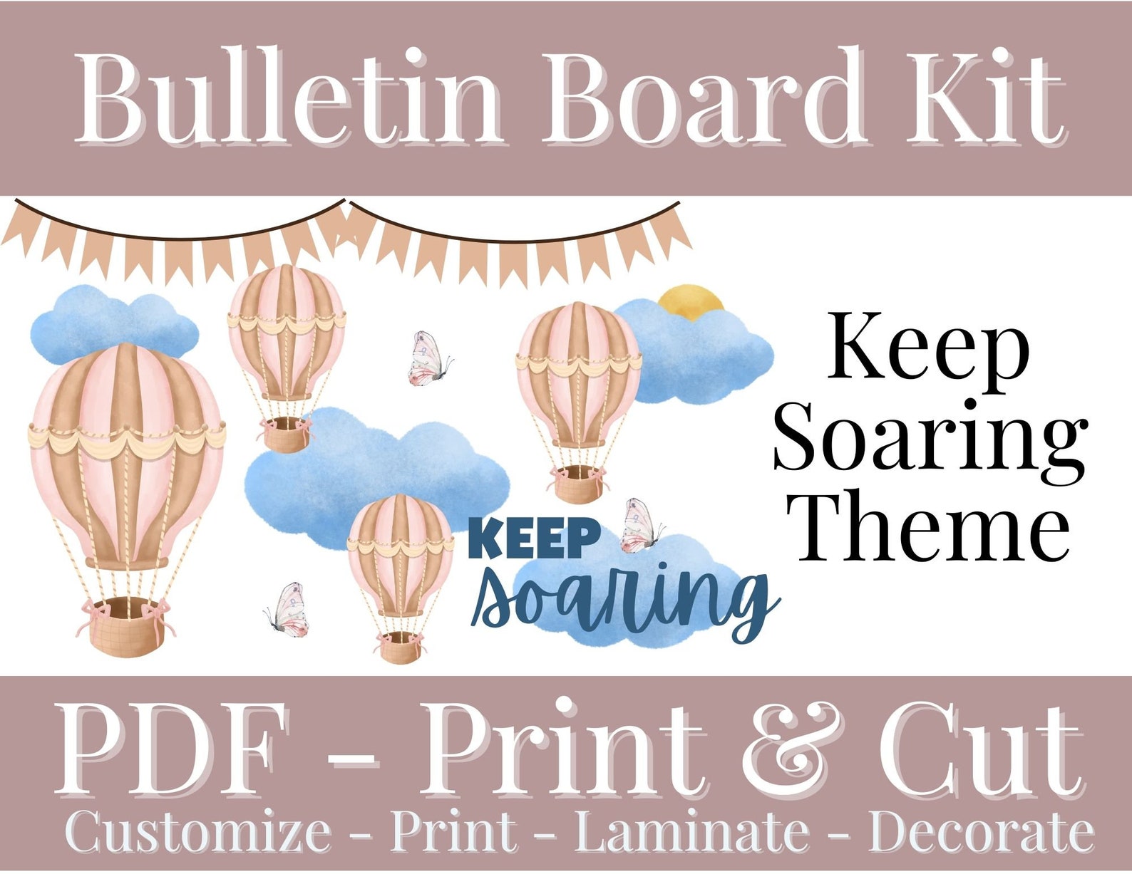 Keep Soaring, Easy Bulletin Board Kits, Printable Bulletin Board Kit ...