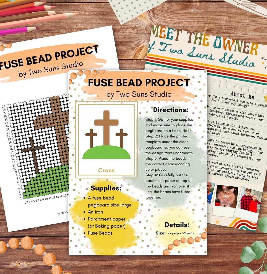 Easter Fuse Bead Pattern, Arts and Crafts, Art Project - Etsy