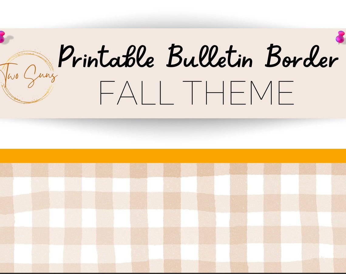 Fall Theme Bulletin Board Border: Printable Classroom Decor (PDF) - Etsy