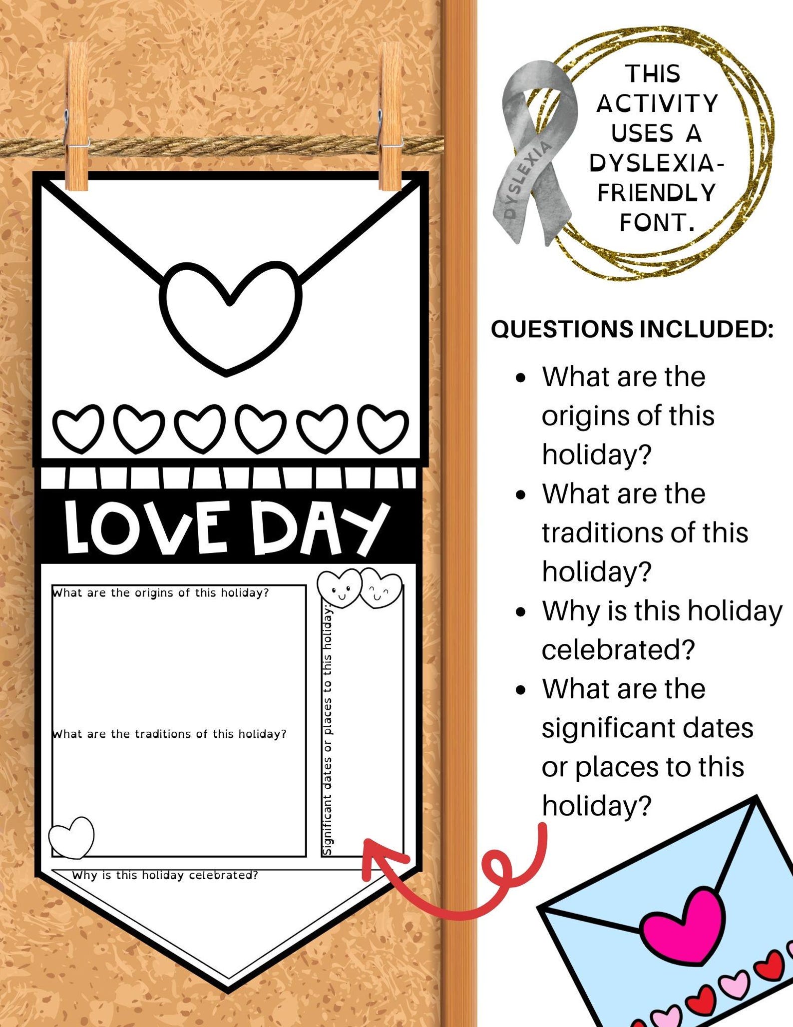 Valentine's Day History Project, History Activity, Upper Elementary ...