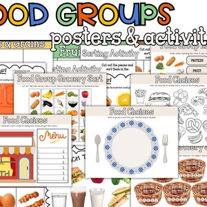 5 Food Group Posters & 7 Activities, Healthy Eating and Nutrition ...