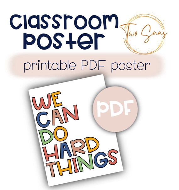 Classroom Encourage Posters Printable PDF Classroom Posters | Etsy