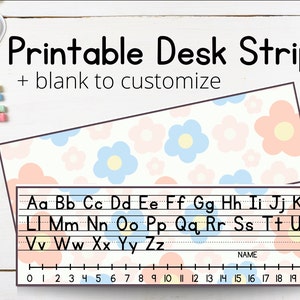 Groovy Desk Strip With Alphabet, Number Line and Name, Classroom ...