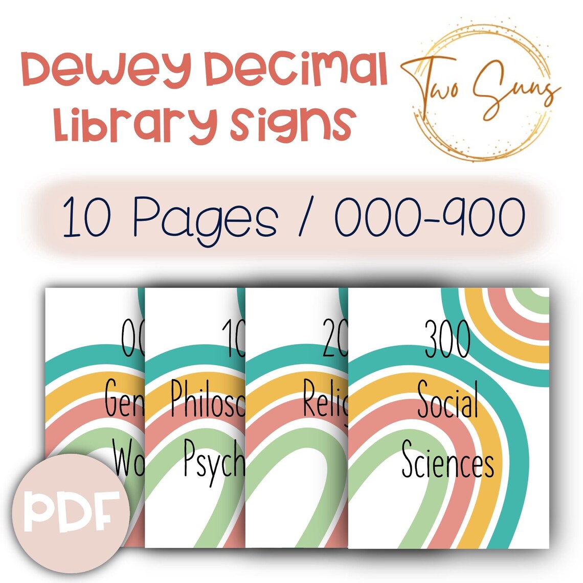 Dewey Decimal System Posters, Printable PDF, Classroom Posters, Library ...