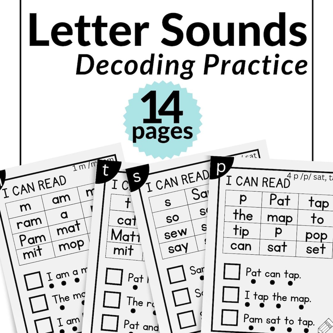 Letter Sounds Decoding Practice: Elementary Reading (PDF Download) - Etsy