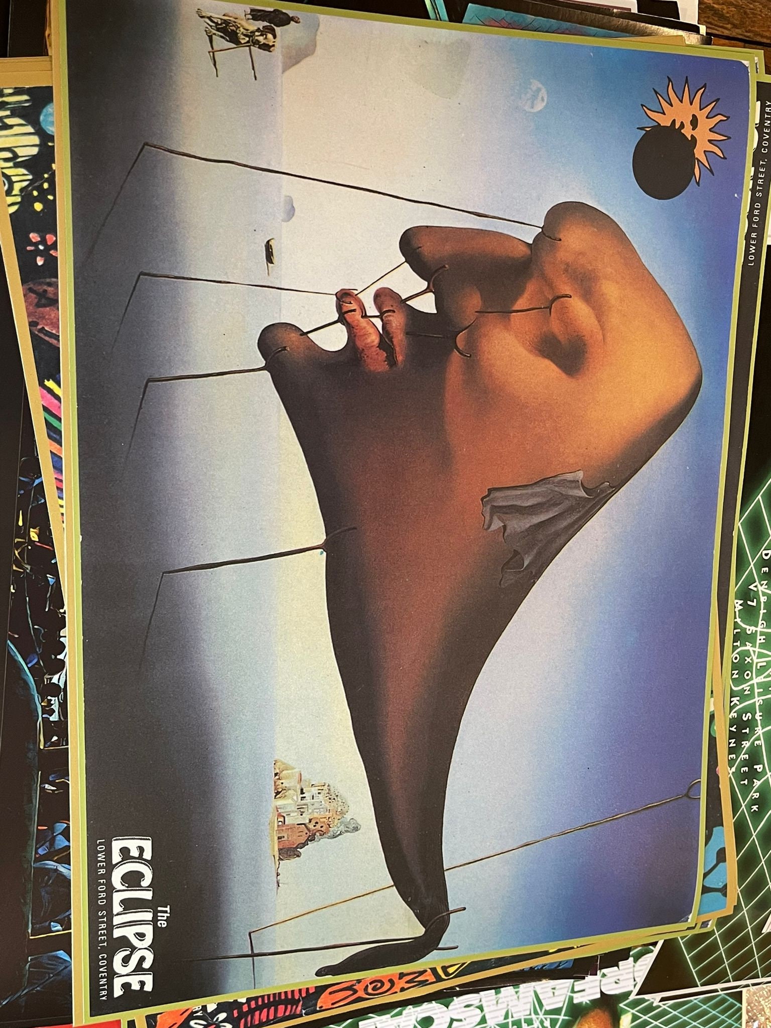 Eclipse June 1991 Coventry Rave Flyer salvador Dali A2 - Etsy