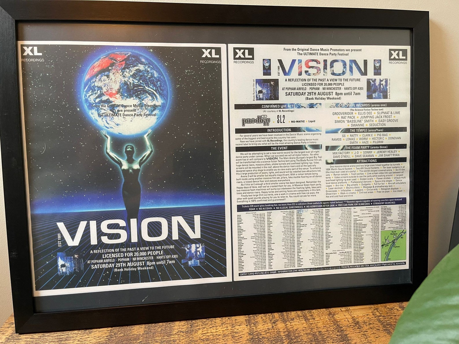 Vision Rave Flyer Poster 1992 (A2) - Etsy