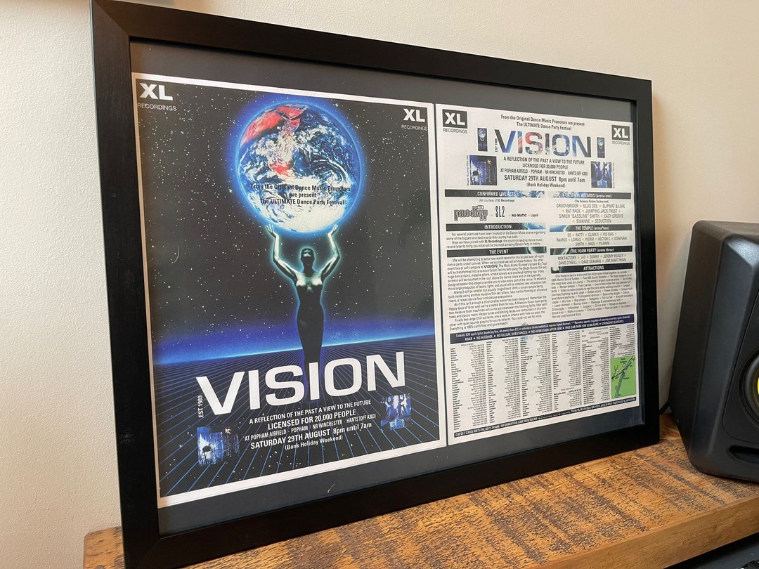 Vision Rave Flyer Poster 1992 (A2) - Etsy