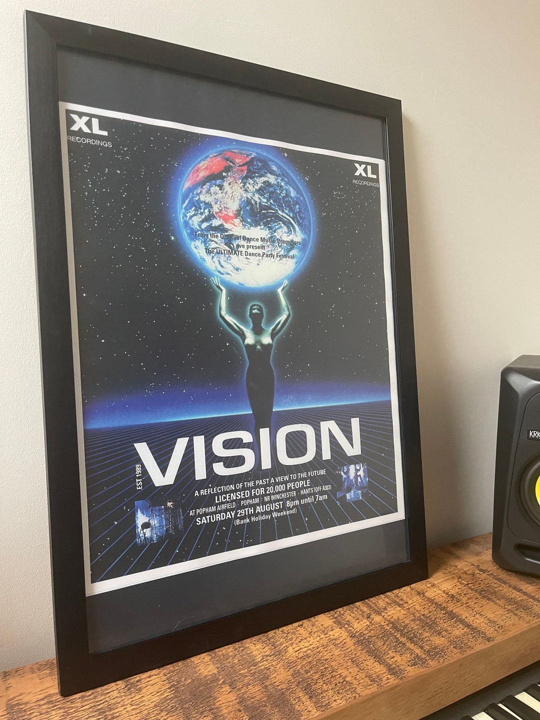 Vision Rave Flyer Poster 1992 A2 - Etsy