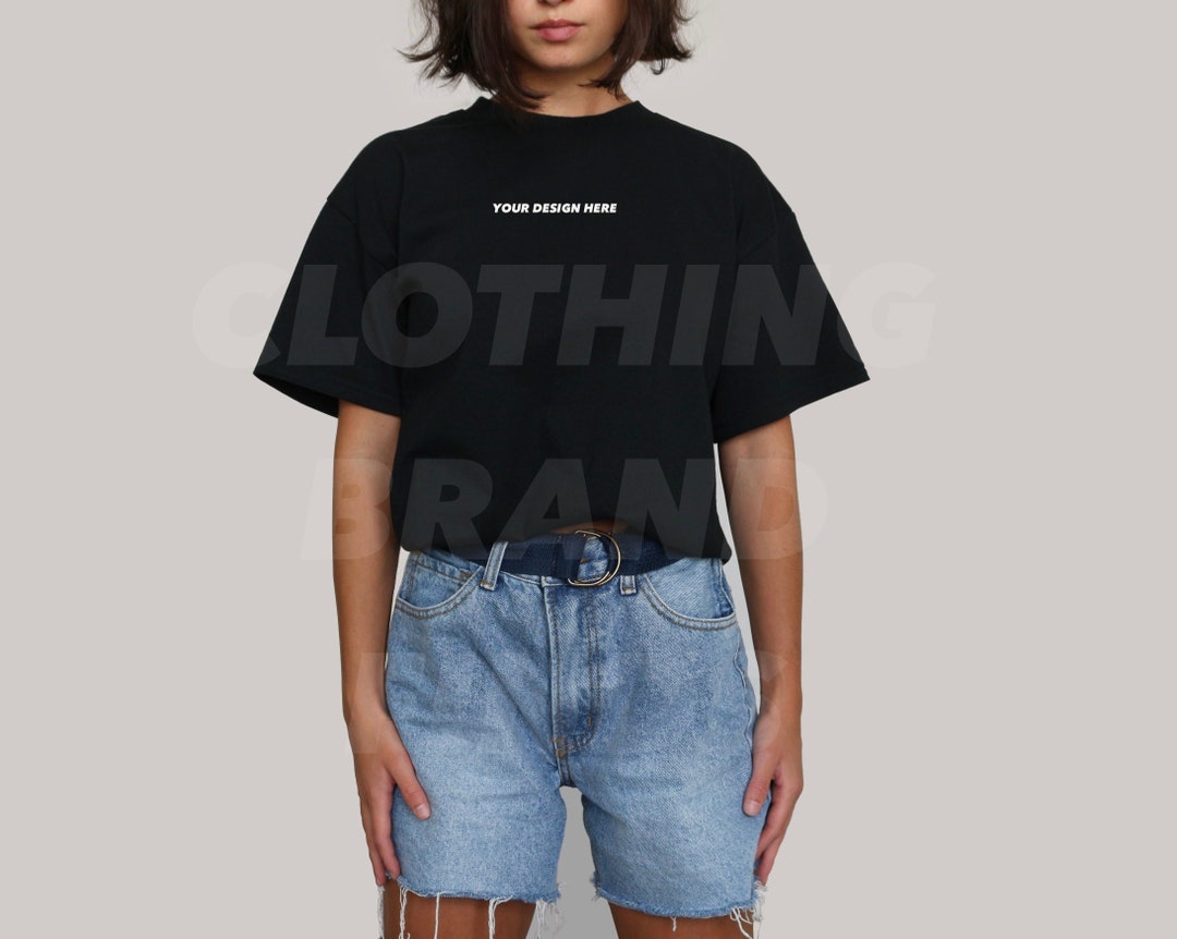 Mockup, Gildan 5000 Black T Shirt Mockup, Black Tshirt Mockup, Black ...