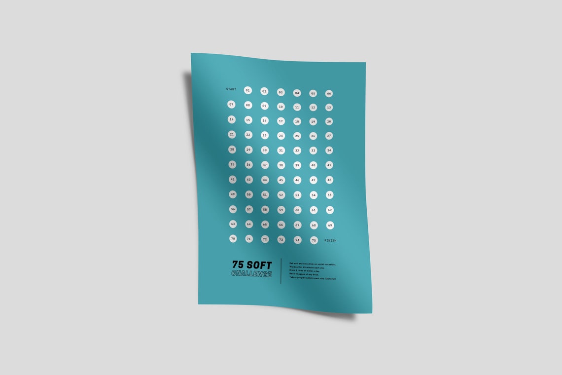 75 Soft Poster | #1 | All Colours Included | Habit Tracker | 2024 ...