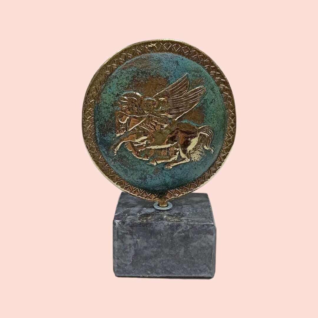 Ancient Greek Shield With Pegasus - Immortal Divine Winged Horse ...