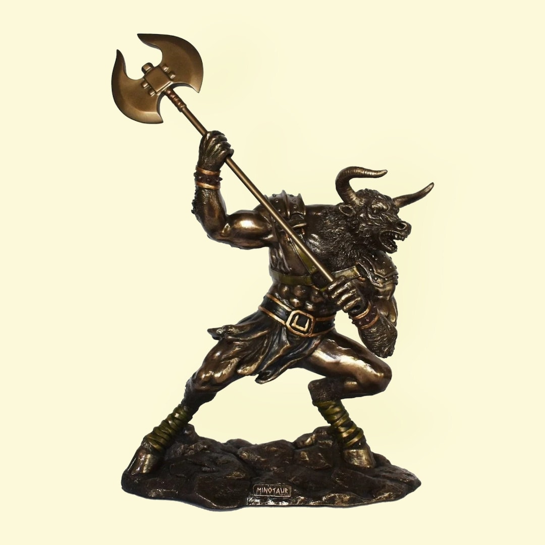 Minotaur Monster With Body of a Man and the Head of a Bull Labyrinth ...