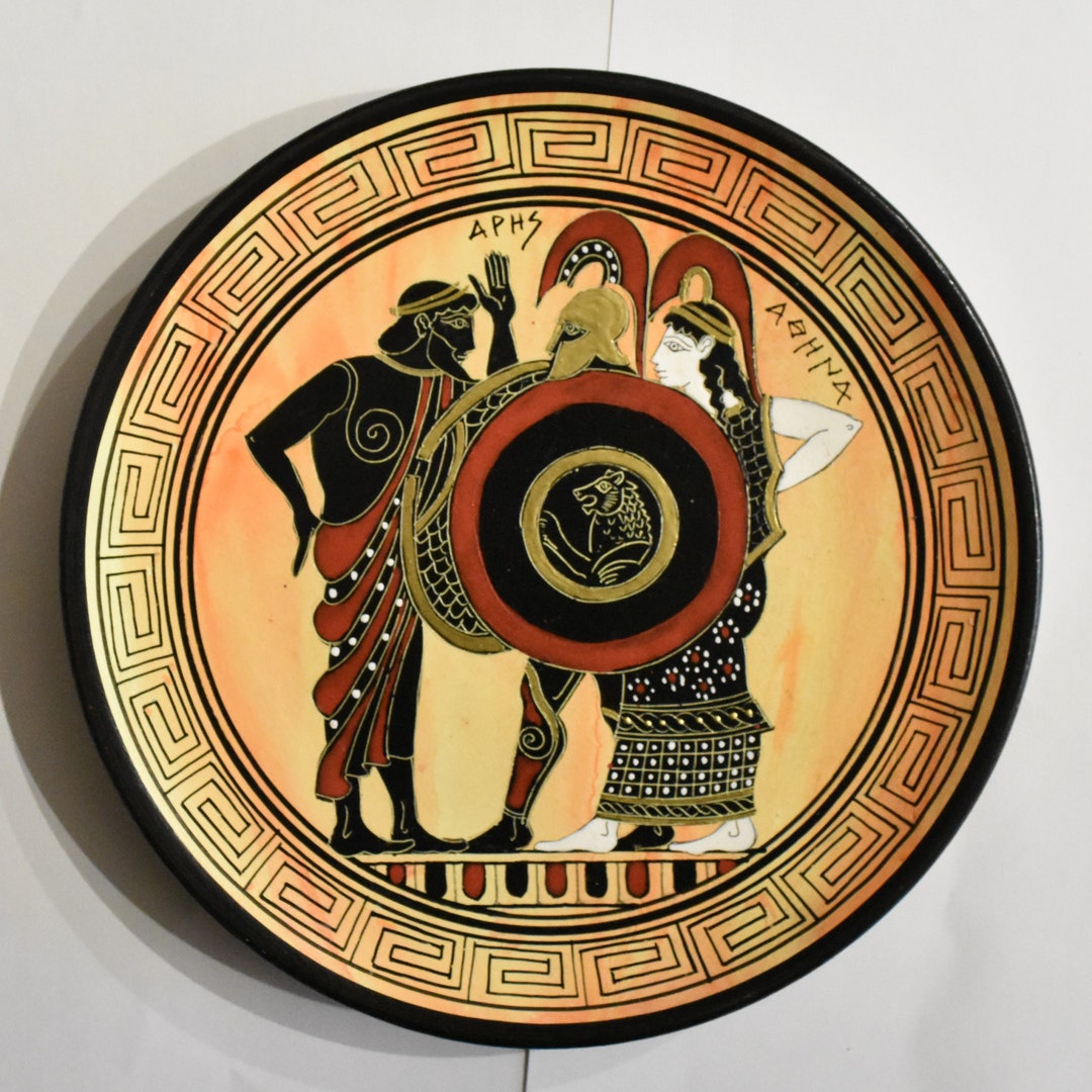 Athena and Ares the Goddess of Wisdom Courage and Warfare - Etsy