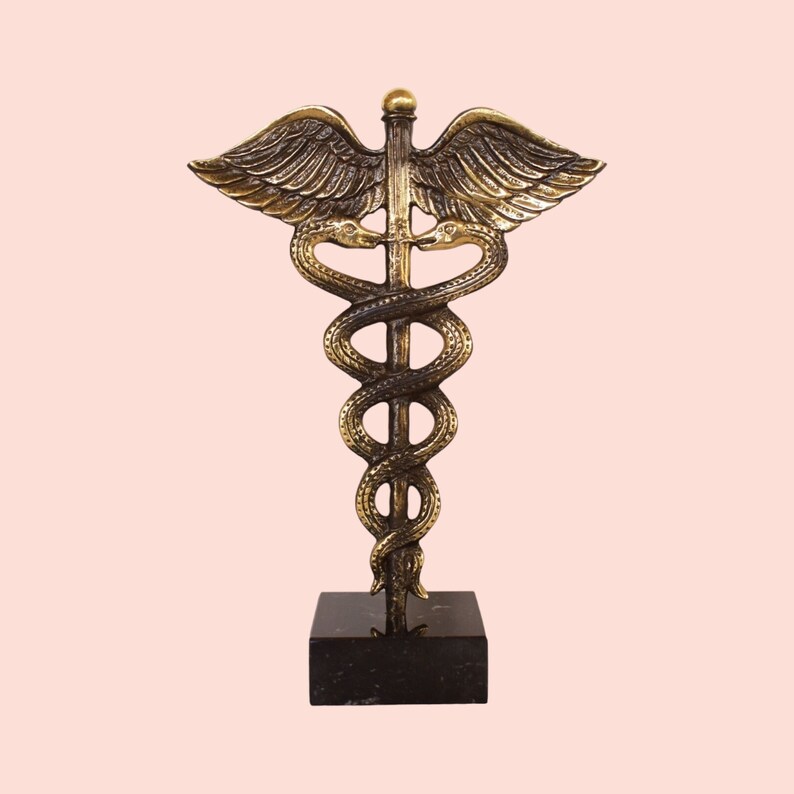 Caduceus Ancient Greek or Roman Herald's Wand, With Two Serpents Twined ...