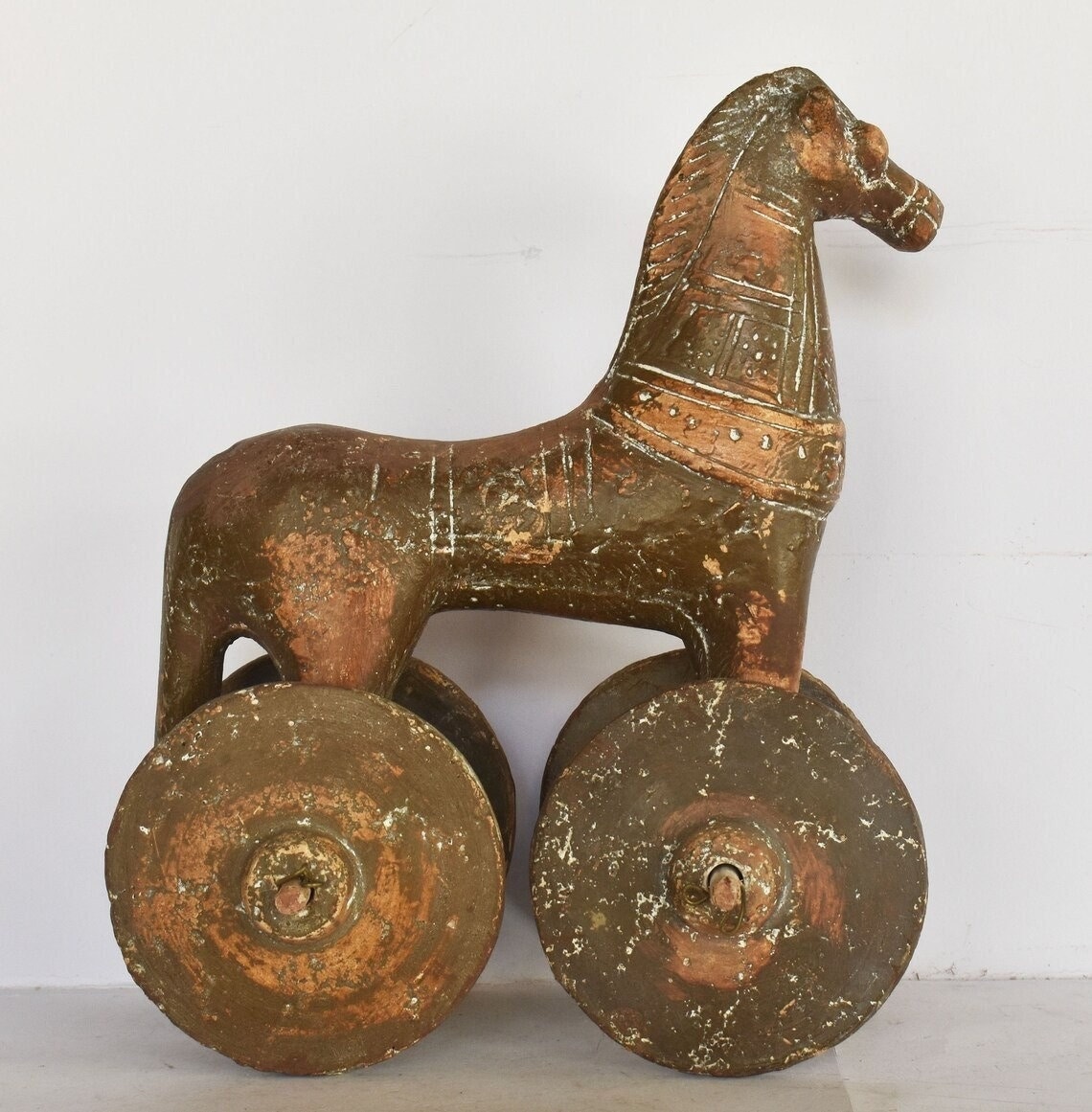 Ancient Greek Horse on Wheels Toy Symbol of Endurance, Valor, Freedom ...