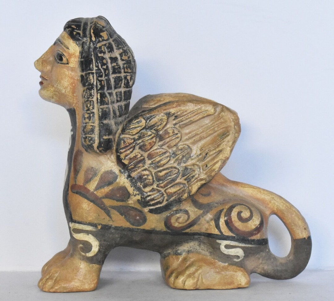 Ancient Greek Sphinx - Mythical Creature With the Head of a Woman, the ...