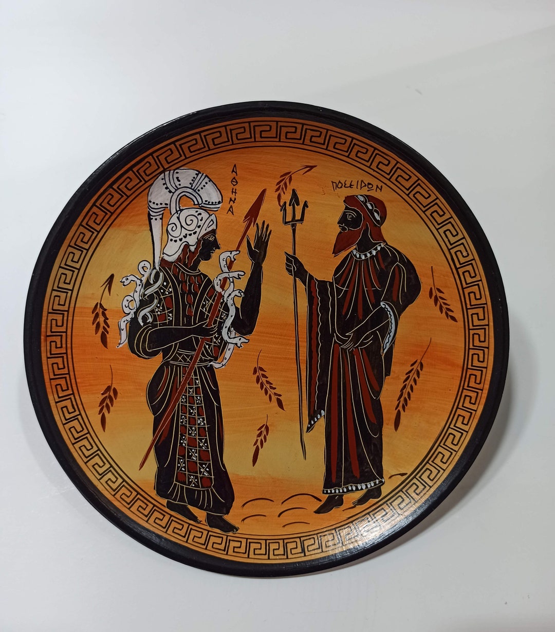 The Battle Between Athena and Poseidon Competing for Athens Ceramic ...