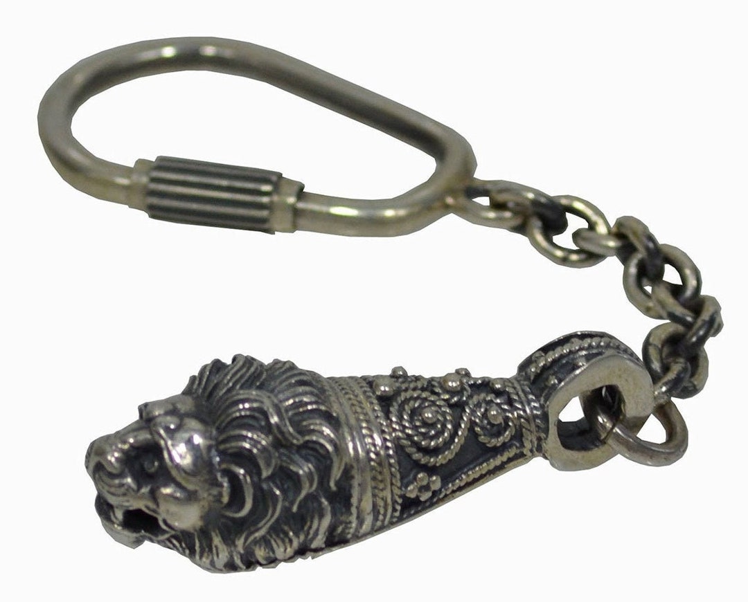 Lion Head, Symbol of Courage, Strength and Excellence Keychain 925 ...