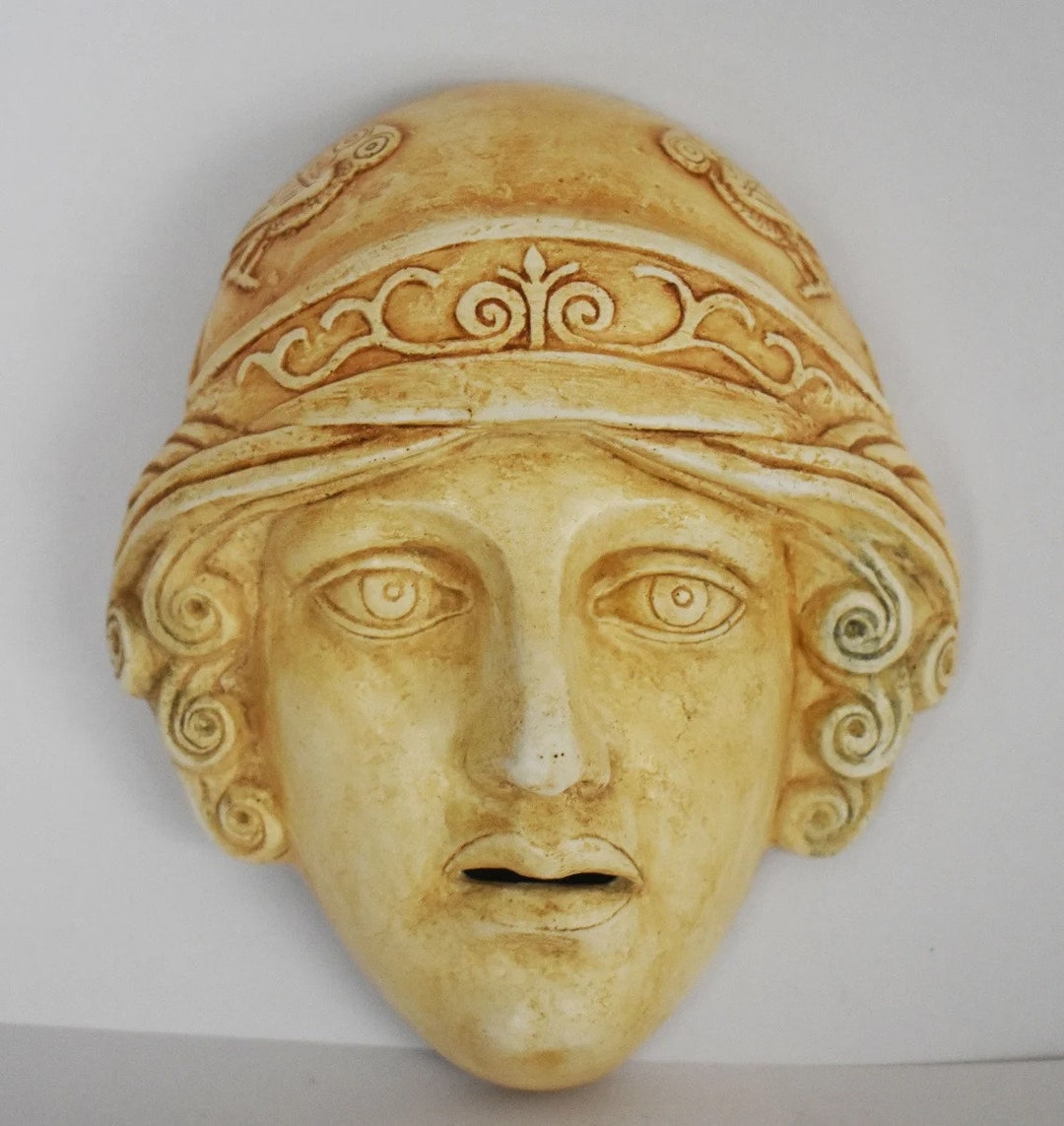 Athena Minerva Mask Goddess of Wisdom, Warfare, Handicraft, Courage ...