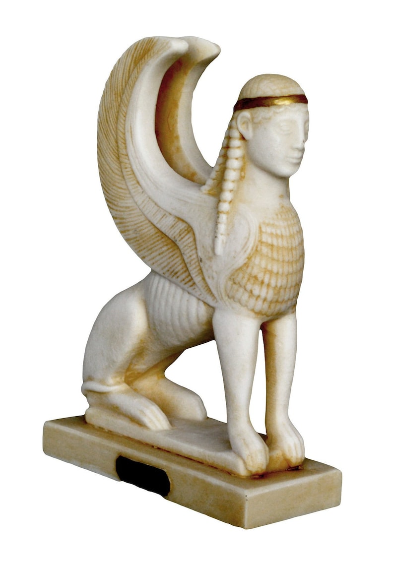 Ancient Greek Sphinx Mythical Creature With the Head of a Woman, the ...