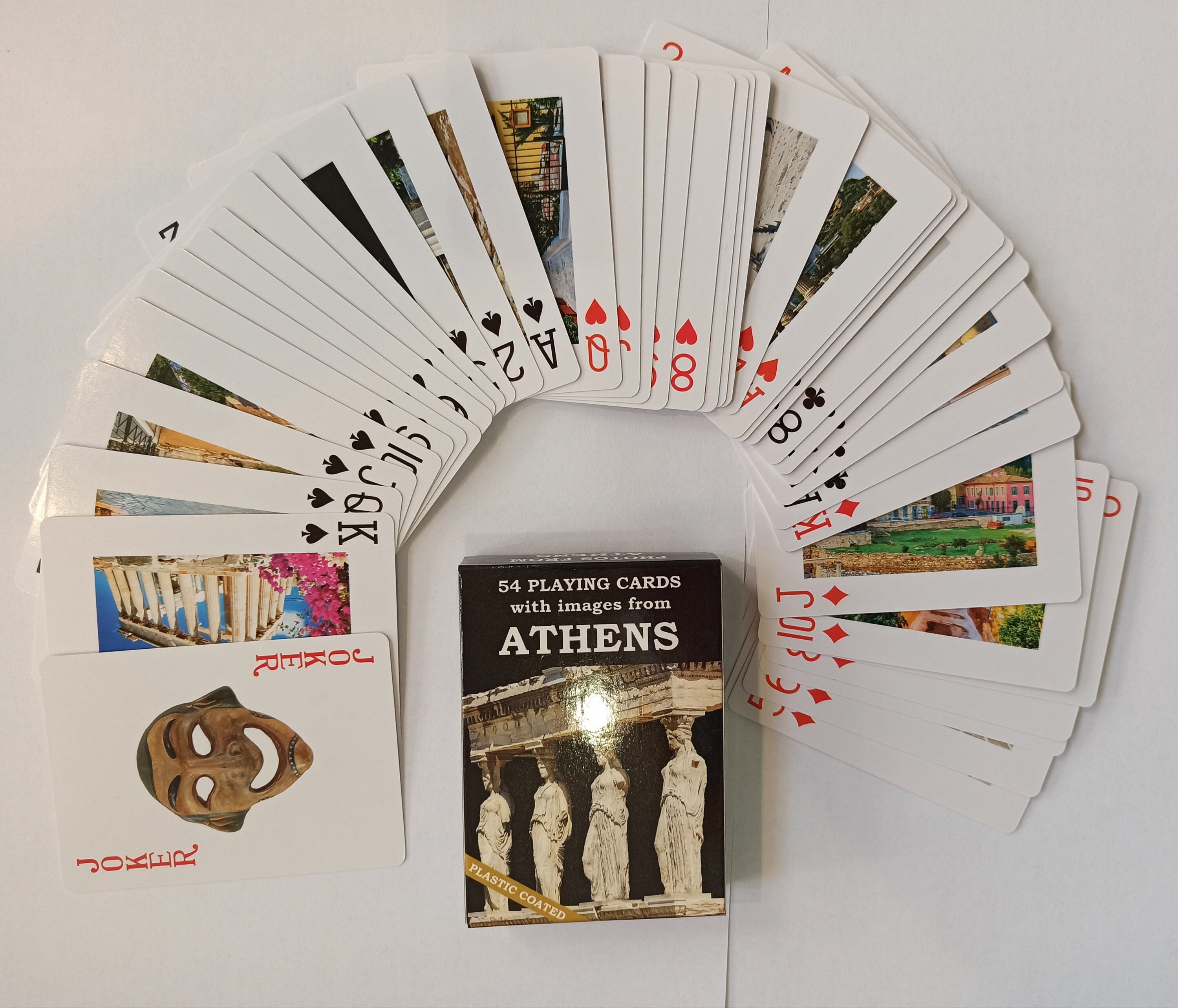 2 Decks With Various Photos of Athens Greece Canasta, Bridge, Poker ...