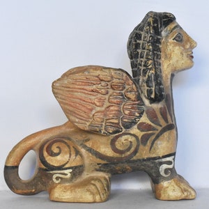 Ancient Greek Sphinx - Mythical Creature With the Head of a Woman, the ...
