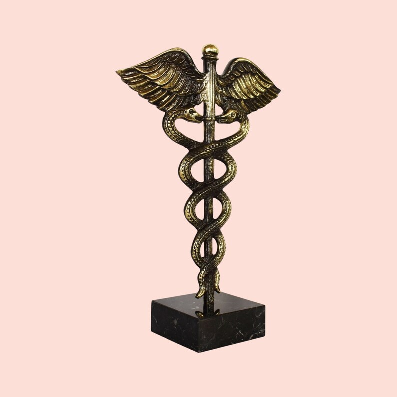 Caduceus Ancient Greek or Roman Herald's Wand, With Two Serpents Twined ...