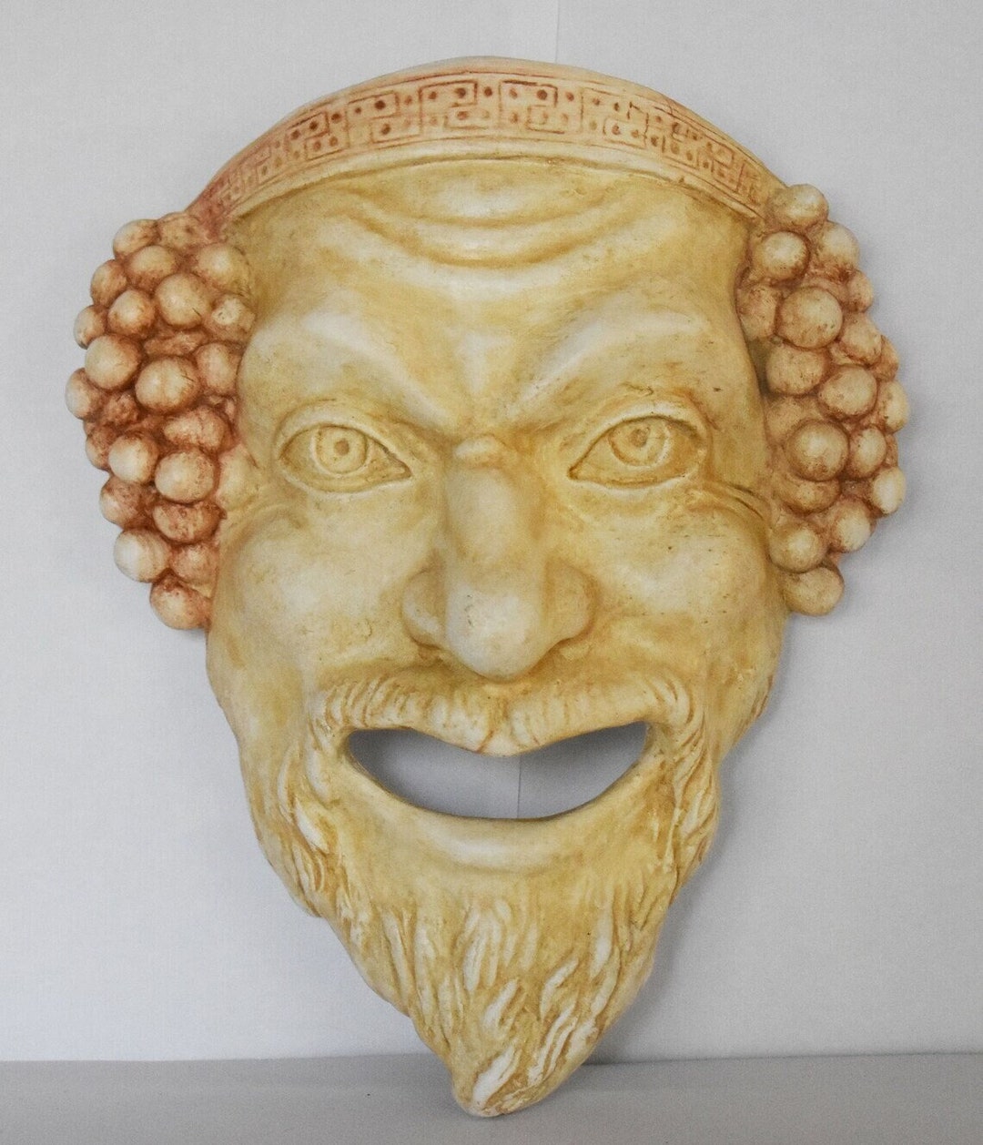 Dionysus Bacchus Mask Nature God of Fruitfulness and Vegetation ...