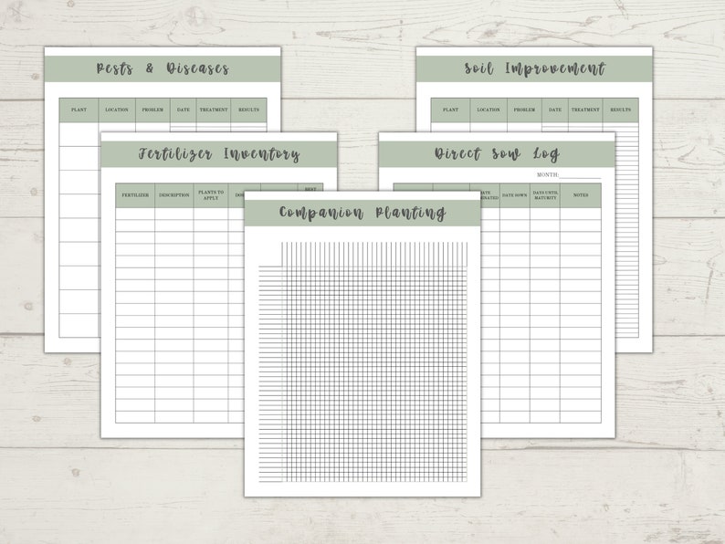 Garden Planner Printable | Garden Journal - Etsy