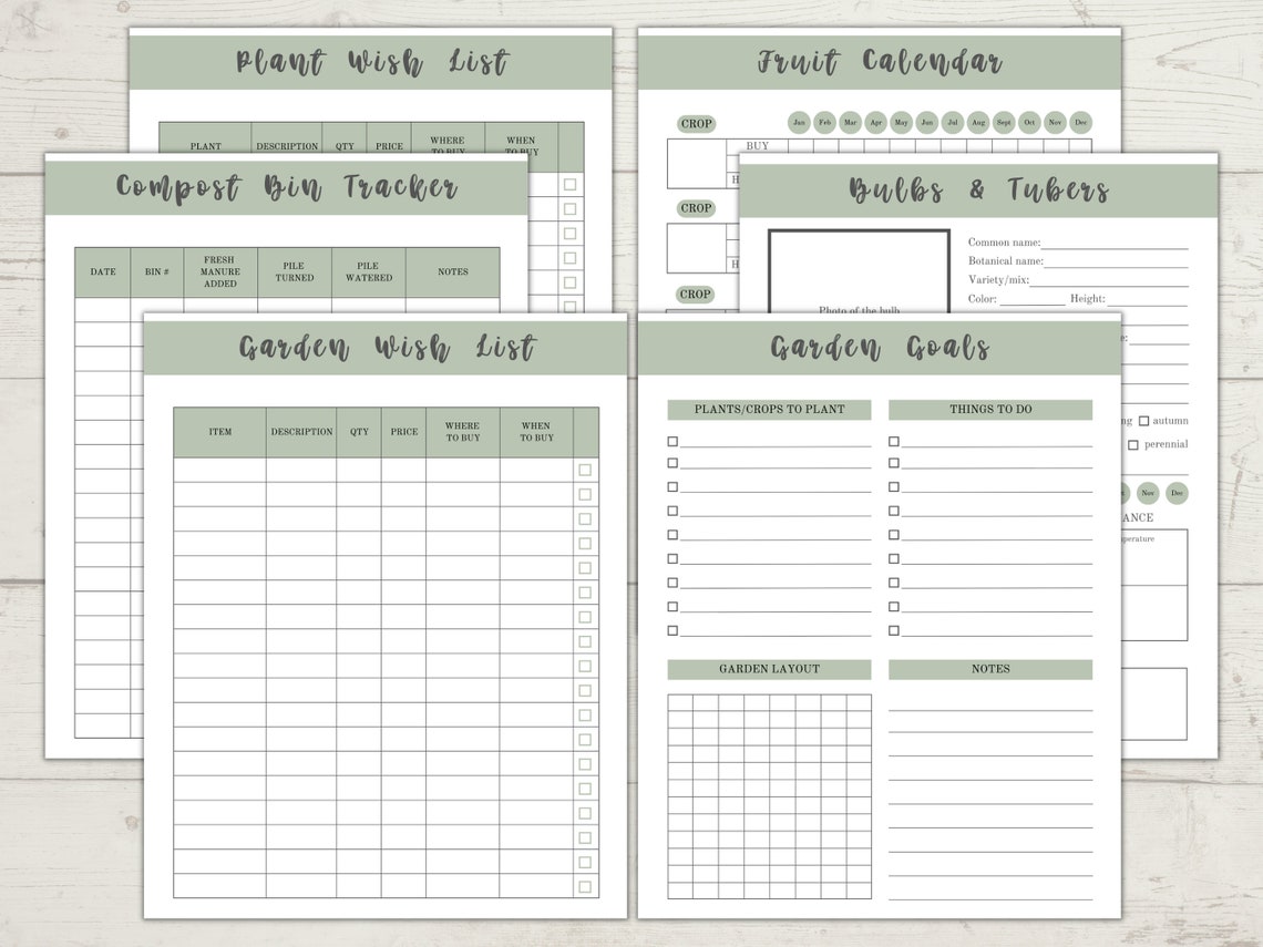 Garden Planner Printable | Garden Journal - Etsy UK