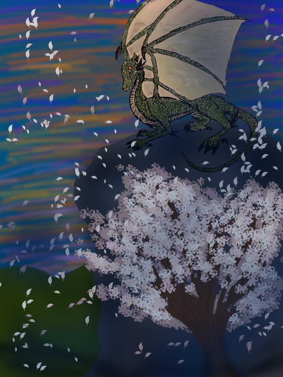 Dragon and Tree Printable - Etsy