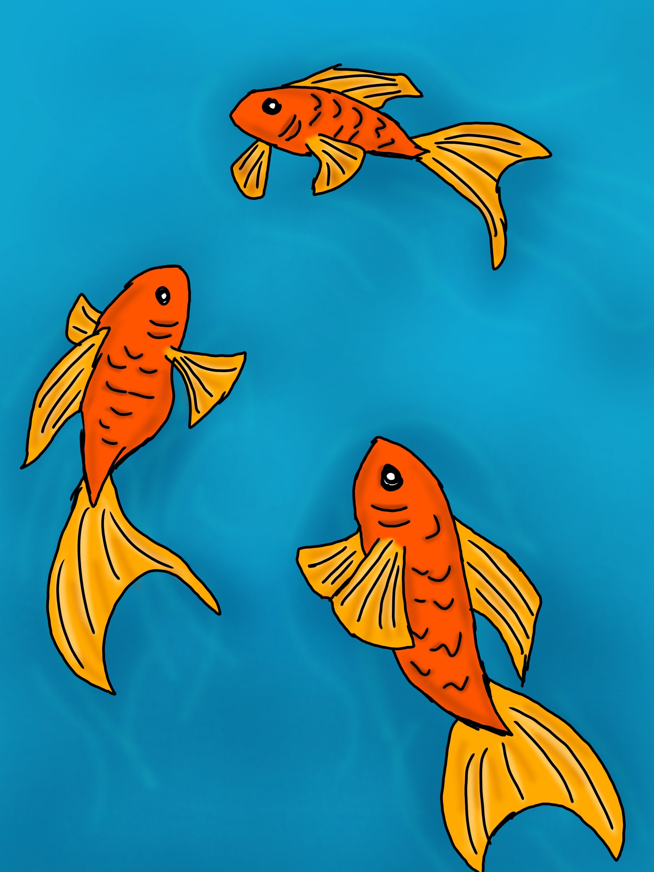 Printable Goldfish Picture / Fish Poster / Goldfish Printable Art ...