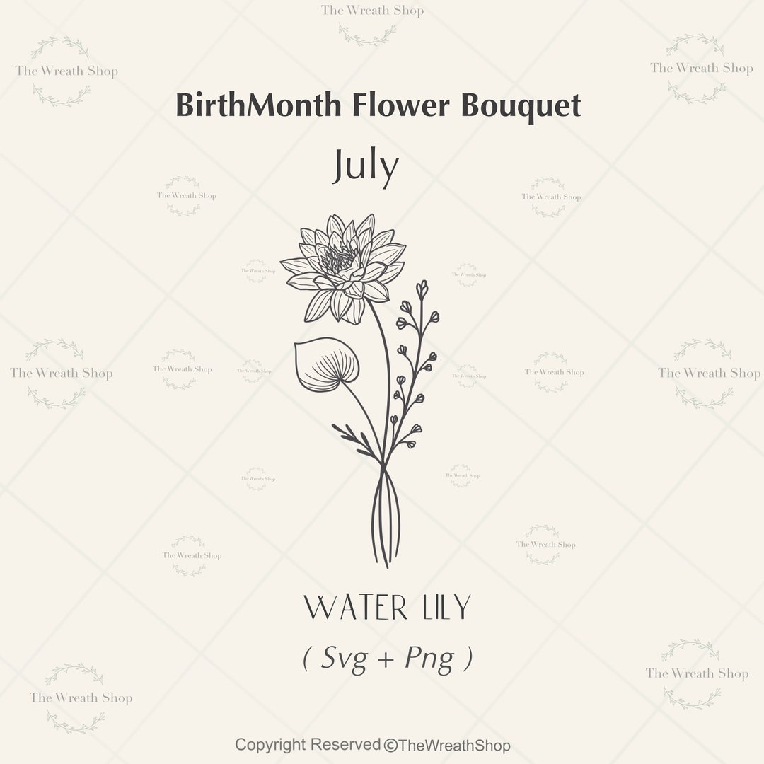Birthmonth Flower SVG | Flower Svg | Birth Flower Svg | Bouquet Svg ...