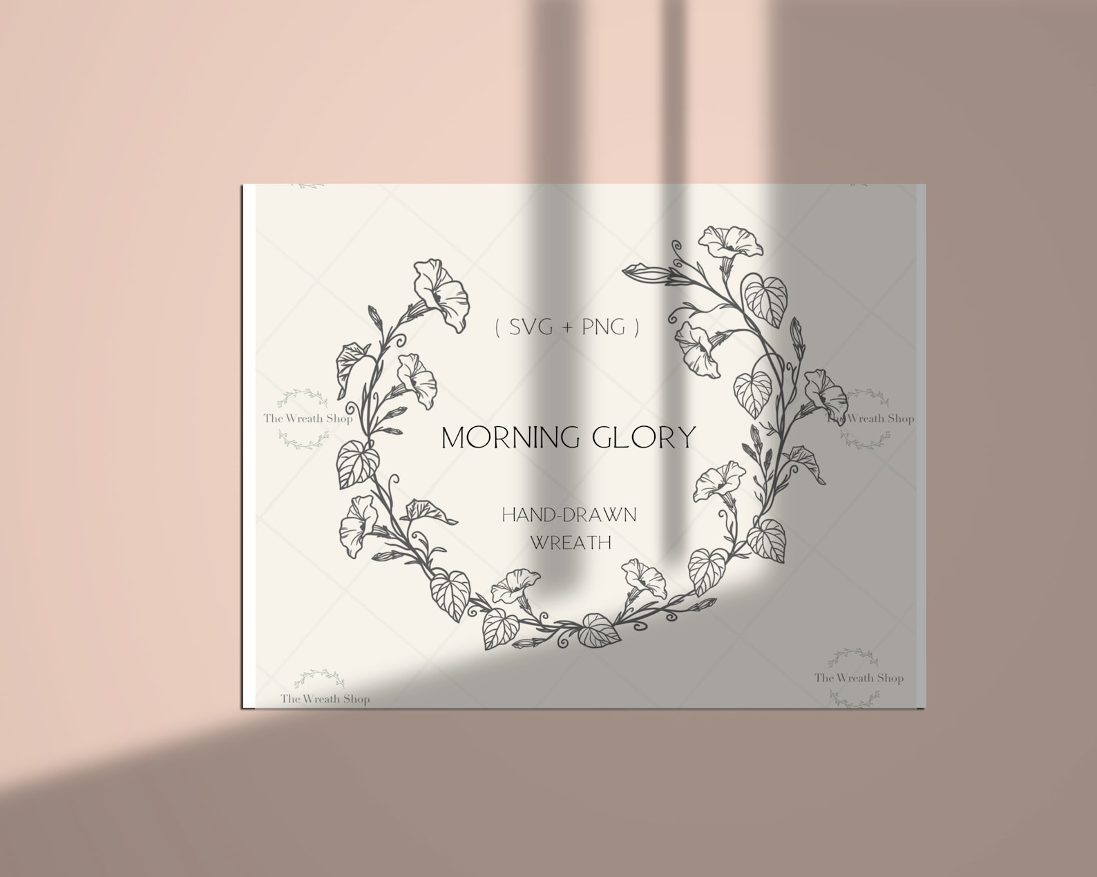 Floral Wreath SVG Morning Glory Svg Flower Svg Wreath Svg | Etsy