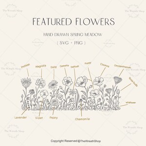 Wildflower Svg | Spring Svg | Flower Svg | Floral Svg | Botanical Svg ...