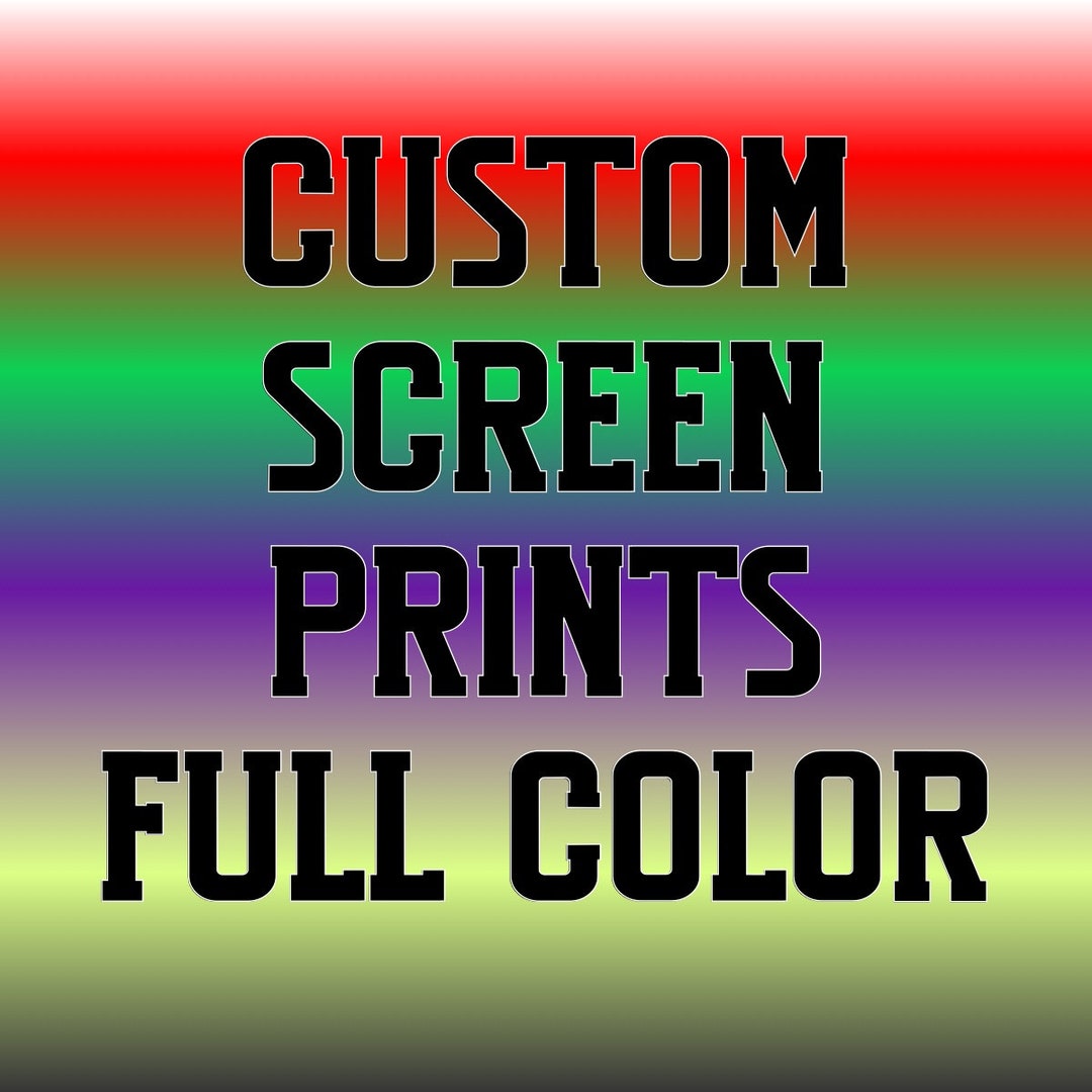 Custom Screen Prints Full Color 12x12, Custom Transfers, Low MQO ...