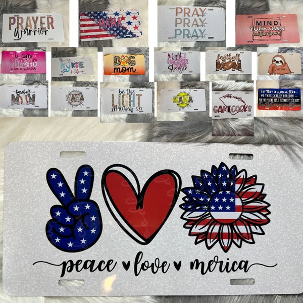 Mom Life Front License Plate - Etsy