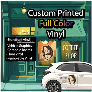 Full Color Custom Printed Vinyl Decal- Decal for Business- Custom Color ...
