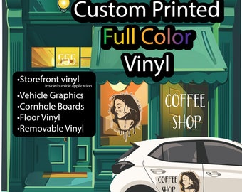 Full Color Custom Printed Logo Decal Decal for Business Custom Color ...