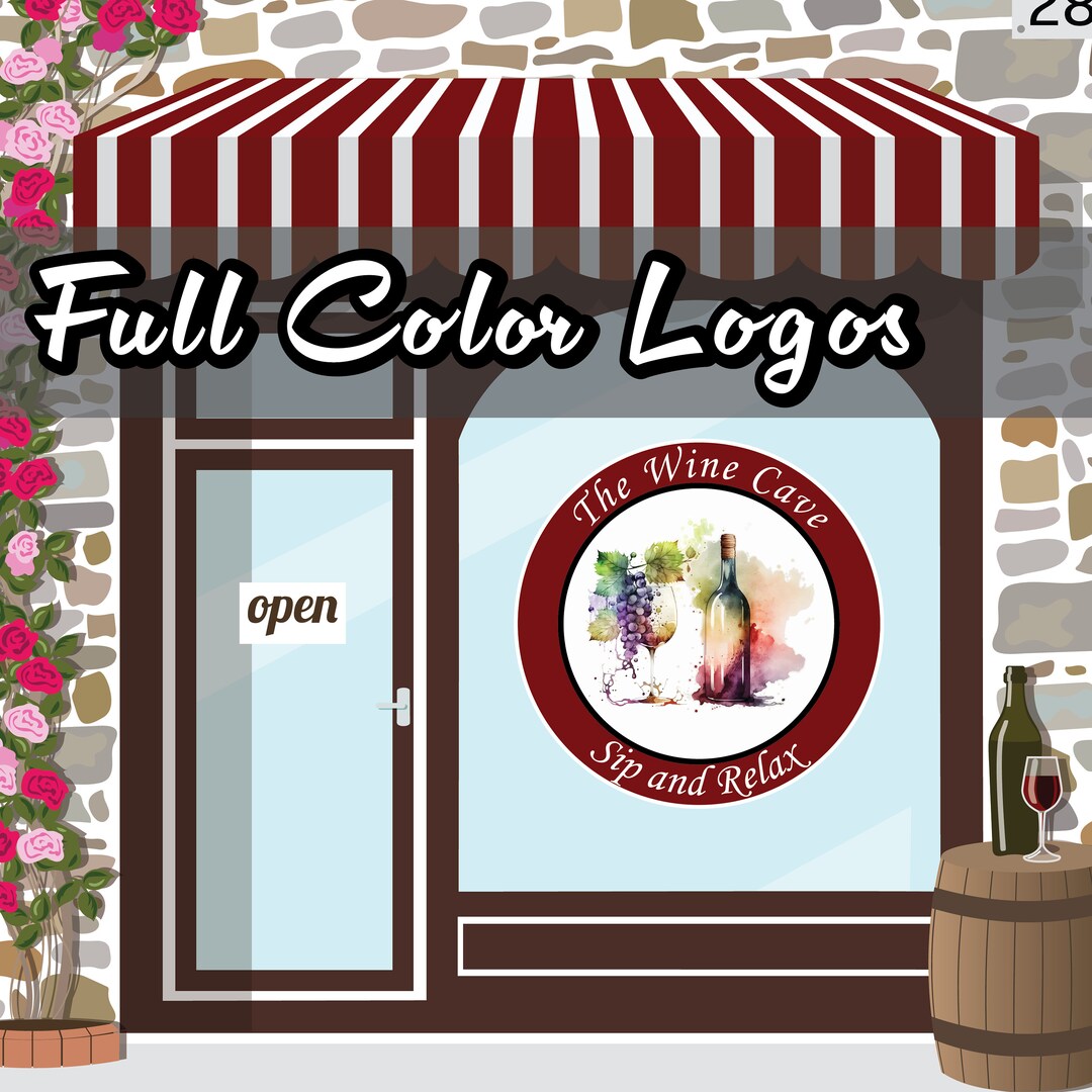 Full Color Vinyl Printed Logos - Circle or Square Solid Logo Decal for ...