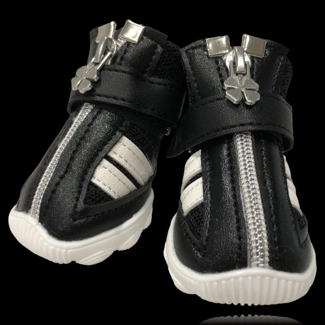 Waterproof Non-slip Dog Boots - Black, Set of 4 Booties, XXS-L, All ...