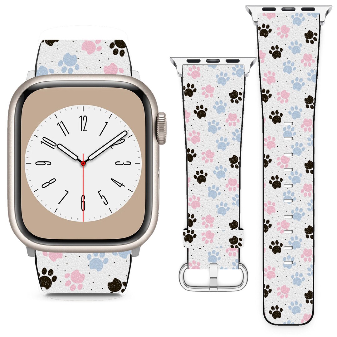 Colorful Dog Paw Theme for Apple Watch Band Iwatch Strap for Series SE ...