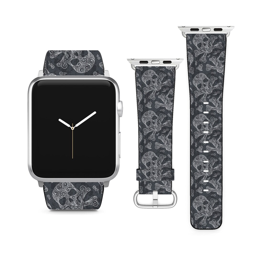 Skull and Bones Pirate Design for Apple Watch Band Iwatch Strap for ...